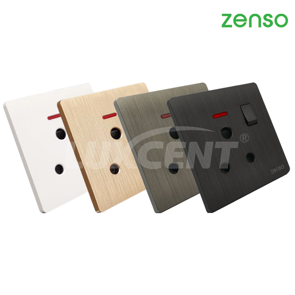 15A Round Pin Switched Socket Outlet c/w LED Indicator - Luxcent Lighting